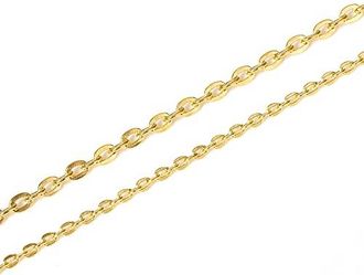 Generic Cha&icirc;ne de Collier plaqu&eacute;e Or/Argent/Bronze/KC de 5 m&egrave;tres pour la Fabrication de Bijoux r&eacute;sultats de Bricolage Collier Bracelet cha&icirc;nes en vracDurabil