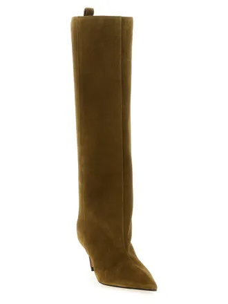 The Attico Womens Bicolor Goatskin Over The Knee Shoe