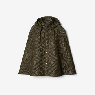 Burberry Cape en nylon m&eacute;lang&eacute; Micro Check-Stitch, Size: XS/S