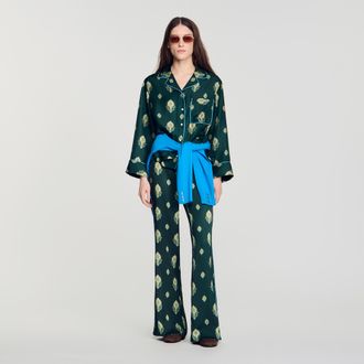 Sandro Pyjama-Hemd mit Paisley-Print