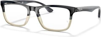 Ray-Ban Rb5279 Optics Grau Hornfarben Fassung Klar Glas Polarisiert 53-18