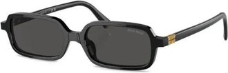 Miu Miu Eyewear SMU11Z16K5S0 Rectangular Frame Sunglasses - Black