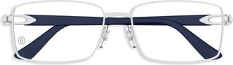 Cartier Brille mit geometrischem Gestell - Silber