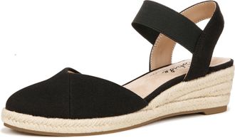 Life Stride Kimmie Espadrilles mit Keilabsatz für Damen, Schwarz, 40 EU