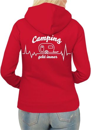 Spass Kostet Damen Frauen Kapuzenjacke Camping (R&uuml;ckendruck) Liebe wohnwagen jacke mit kapuze
