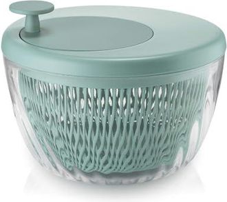 Guzzini Kitchen Active Design, Spin&Store, Centrifugeuse à Salade avec Couvercle - Olive Green, 26 cm - 170900175