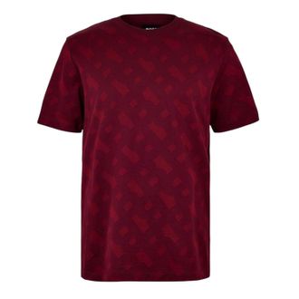 HUGO BOSS T-Shirt f&uuml;r Herren, Jacquard (Dunkelrot)