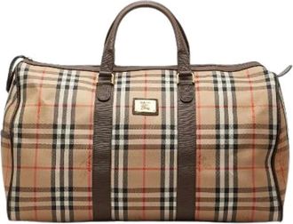 Burberry unisex, Pre-owned, Beige, Taille: ONE Size Sac Week-end en Toile Pre-owned