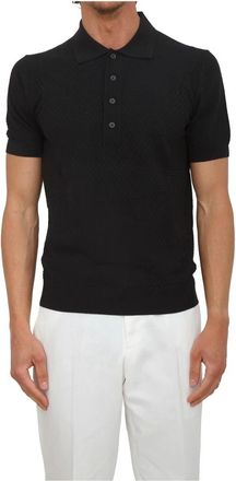 Paolo Pecora Homme, Tops, Noir, Taille: 3XL Maglia A Polo