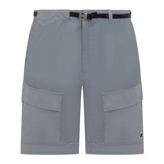 K-Way Weite Bein Knopf Shorts mit Taschen - - Shorts - Herren - Grau - S