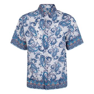 Etro Homme, Chemises, Bleu, Taille: L Chemise &agrave; manches courtes
