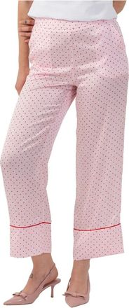 Kocca Femme, Pantalons, Rose, Taille: 38 FR Pantalon Large &agrave; Pois