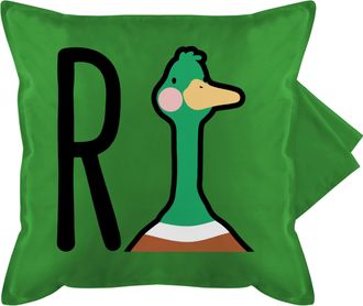 Shirtracer Kissenbezug - Kissen - R Ente I Rente Geschenk Rentner I Rentnerin I Ruhestand Geschenk - 50 x 50 cm - Gr&uuml;n - rentenkissen Retirement Duck ruhestandsk