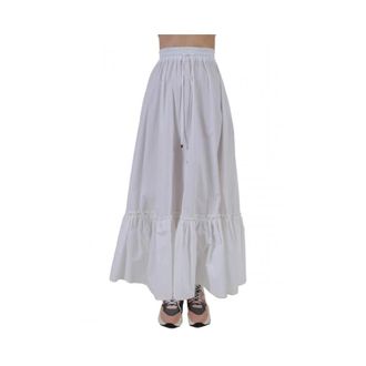 Pinko Appule Rock Lang R&uuml;schen-Finish - - Skirts - Damen - Wei&szlig; - M