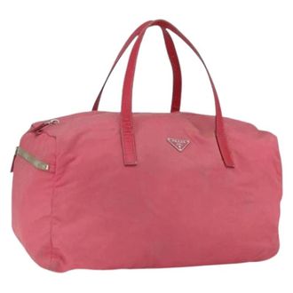 Prada Sac Week-end Vintage en Nylon Pre-owned - Femme - Pre-owned - Rose - Taille: ONE Size