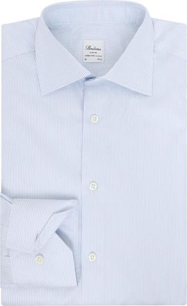 Stenstr&ouml;ms Vollzwirn Baumwollhemd mit feinem Streifen, Slimline, extralang in