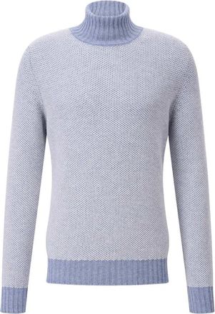 Gran Sasso Homme, Pulls, Bleu, Taille: 3XL Pull à col roulé en laine et cachemire doux