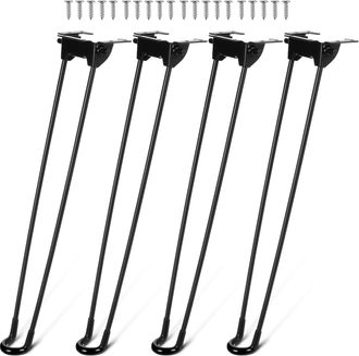 Artibetter Toddmomy Klappbare Metall Tischbeine aus Eisen 430mm Schwarz Stabile M&ouml;belbeine f&uuml;r Computertisch Bett Schreibtisch mit Verst&auml;rkter Basis und Abgerund