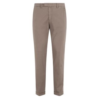 BRIGLIA 1949 Pantalone Ventre Piatto Raso Cotone - - Trousers - Herren - Braun - W47