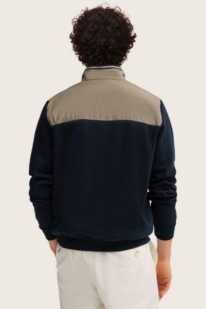 Bugatti Sweatjacke Modern Fit mit Rei&szlig;verschluss und Stehkragen