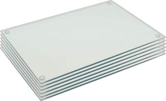 Harbour Housewares Glas -Tischematen - 30cm X 20cm - Klar - Pack Von 6