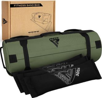 RDX Sports Gewichtssack für Fitness Krafttraining, Ungefüllten Power Bag mit 8 Griffe, Core Sandbag Gewichtete, 2-90 KG Sandsack Ideal für Viele Functional Train