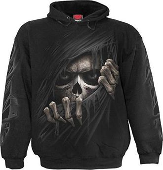 Spiral Sinistre Faucheuse Homme Sweat-Shirt &agrave; Capuche Noir XXL 100% Coton Regular/Coupe Standard