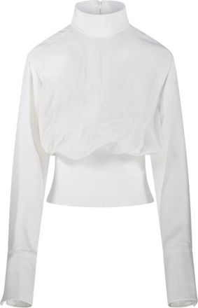 Sportmax Femme, Blouses et Chemises, Blanc, Taille: 40 FR Nepeta Shirt