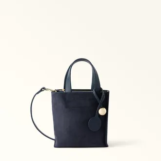 Furla Divide It Tote-bag Mini Toni Mediterraneo Blau Wildleder + Sidney-kalbsleder Damen