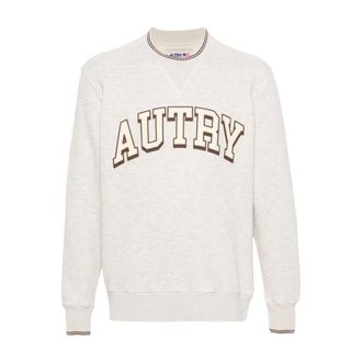 Autry Homme, Sweatshirts et sweats à capuche, Blanc, Taille: S Sweat Homme avec Impression Logo