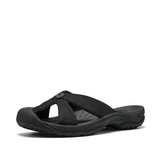 Keen Sandales Bali &agrave; enfiler en cuir &agrave; bout ferm&eacute; pour femme, noir/noir, 37 EU