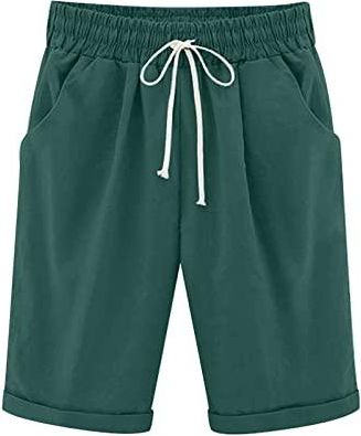 Generic Short Femme Large Mer Dété Short Curvy Trekking Léger Confortable Bermuda Court Court Mode Tennis Léger Plage Volley-ball avec Poches Taille Élastique