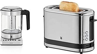 WMF Küchenminis 2 in 1 Vario Wasserkocher mit Temperatureinstellung, 1,0l, 1900 W & Küchenminis 1-Scheiben Toaster Langschlitz XXl-Toast Brötchenaufsatz 7