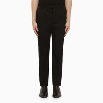 Saint Laurent Schwarze Wollhose
