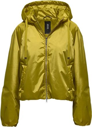 Bomboogie Femme, Vestes, Jaune, Taille: 46 FR Veste courte en cir&eacute; brillant