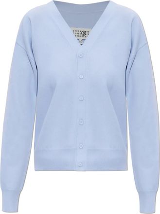 Maison Margiela Femme, Pulls, Bleu, Taille: 38 FR Haut &agrave; Boutons D&eacute;coratifs