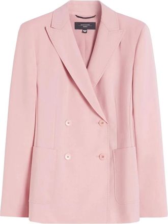 Weekend Femme, Vestes, Rose, Taille: 40 FR Blazer crois&eacute; en laine stretch