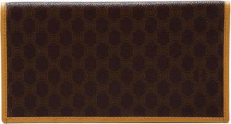 Celine portefeuille à motif Macadam (années 1990) - Marron