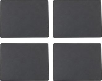 Lind DNA Tischsets Square, L, Nupo Anthazit, 4 St&uuml;ck Im Set