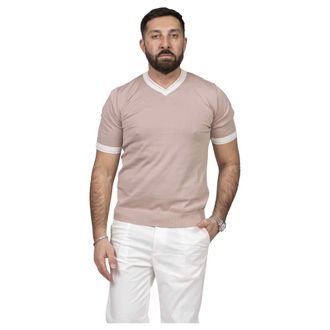 Eleventy Homme, Pulls, Rose, Taille: S Maglia M/c 260113