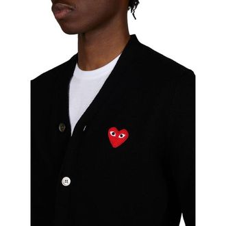 Comme Des Gar&ccedil;ons Cardigan patch coeur en laine