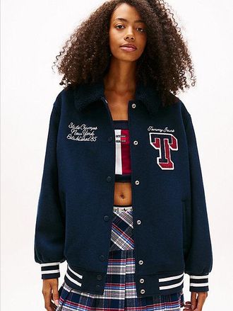 Tommy Hilfiger Veste en serg&eacute; Varsity oversize matelass&eacute;e