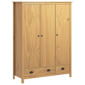 vidaXL Vidaxl - Armadio A 3 Ante Hill 127x50x170cm Legno Massello Di Pino