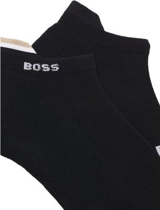 HUGO BOSS Lot de deux paires de chaussettes longueur cheville avec logos