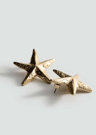 Mango Boucles doreilles motif &eacute;toile or - Femme - Taille unique - MANGO