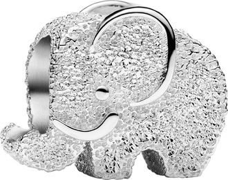 Pandora Moments Strukturierter Elefant Mini-Charm aus Sterling Silber, Kompatibel Moments, 794528C00