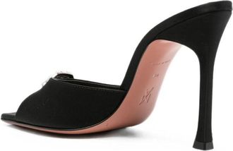 Amina Muaddi Camelia Mule - Black