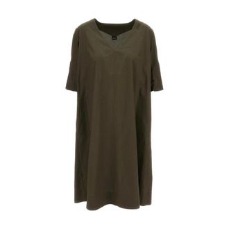 Fay Robe mi-longue &agrave; encolure en V - Femme - Robes - Vert - Taille: 42 FR