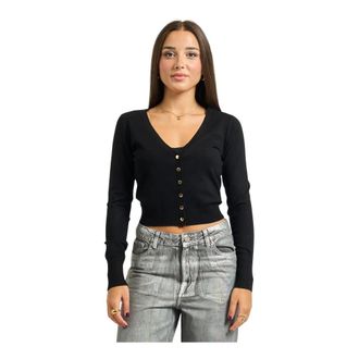 Fracomina Femme, Pulls, Noir, Taille: 40 FR Cardigan Classique Col en V