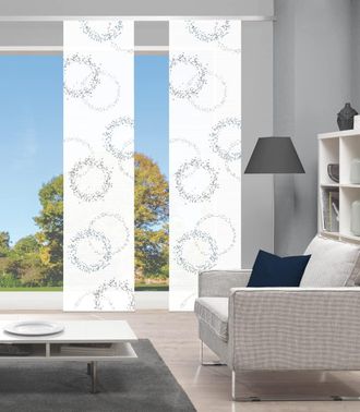 Vision S 80706 AINUR Schiebegardine, halbtransparent, Bambusoptik, 260x60 cm, Farbe:Stein, Größe:260 x 60 cm, Anzahl:2X